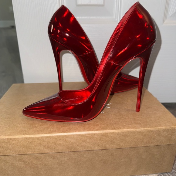 Christian Louboutin | Shoes | Christian Louboutin Shiny Red Heels ...